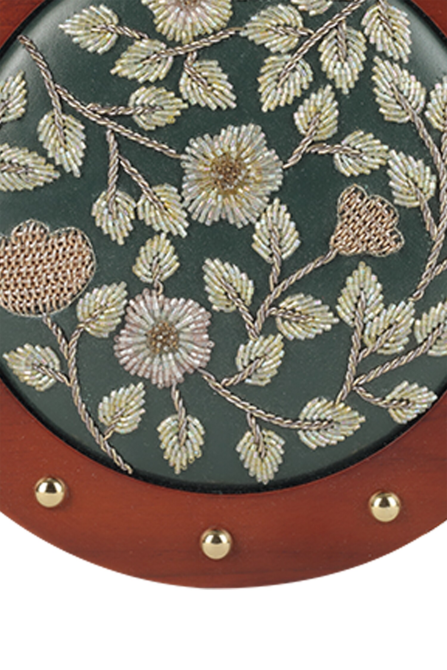 Buy Duetluxury Gypsy Embroidered Round Clutch Online | Aza Fashions