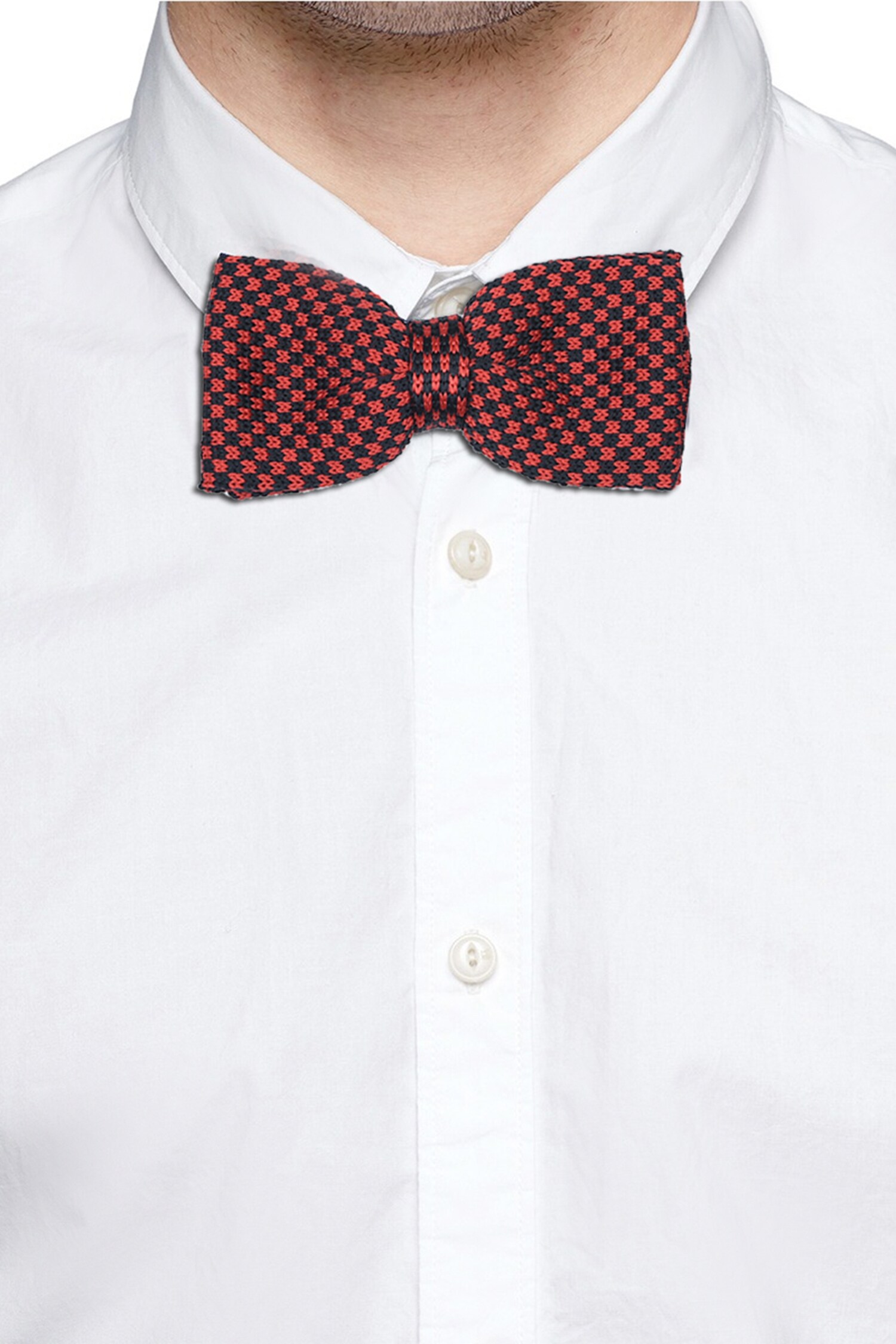 Buy Tossido Maroon Checkered Bow Tie Online | Aza Fashions