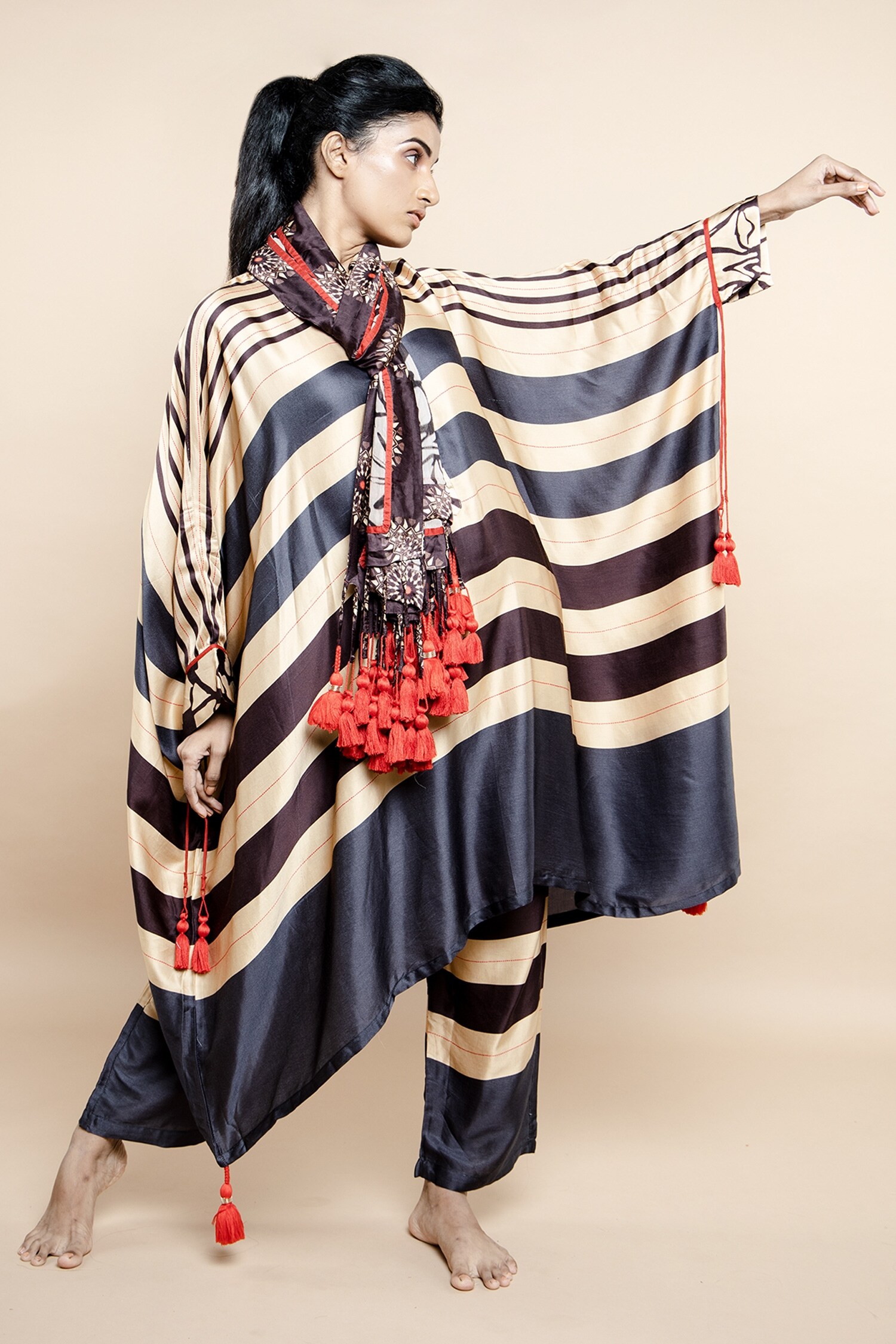 Buy Anmol Kakad Brown Samburu Shirt Tunic Pant Set Online | Aza Fashions