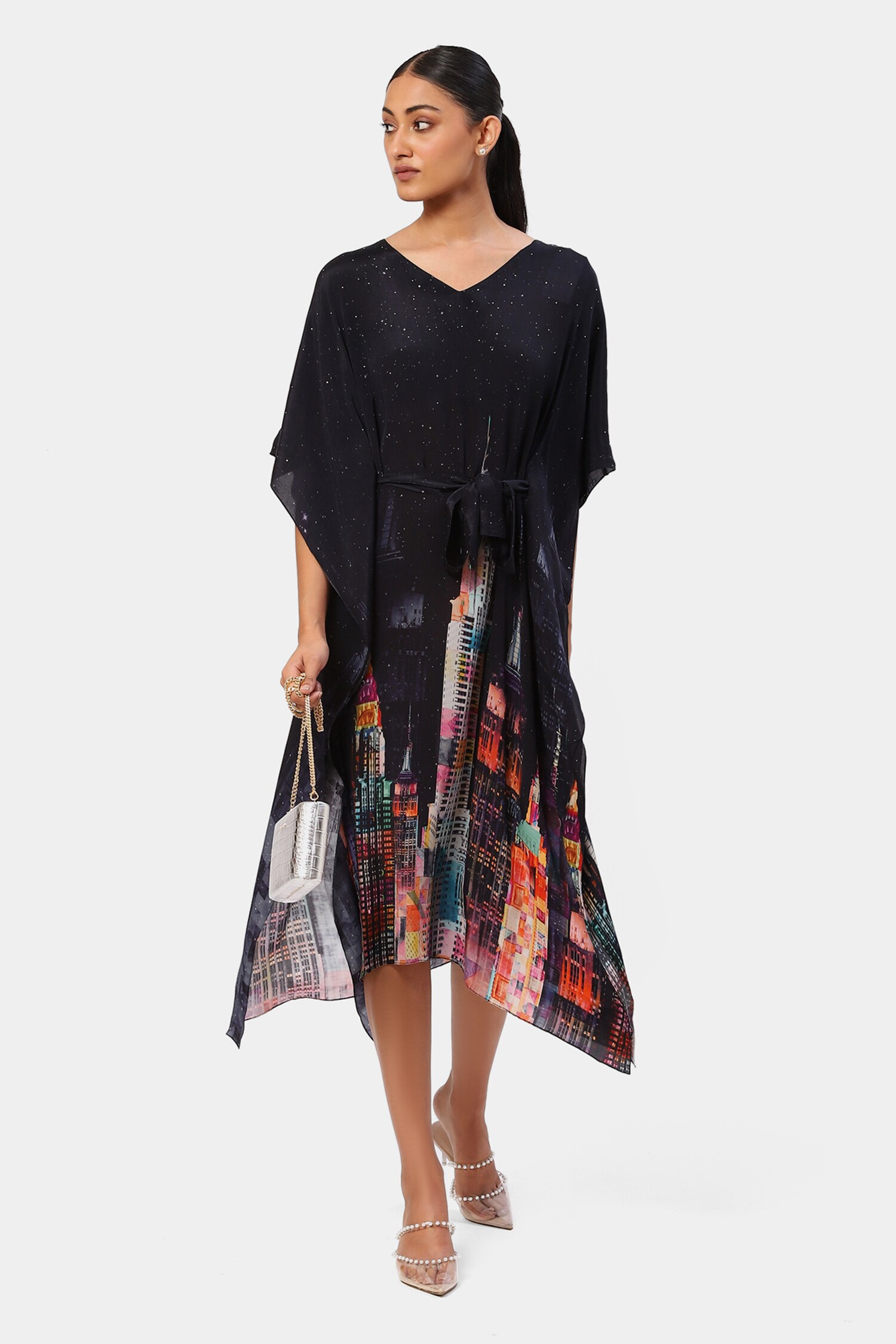 Buy Black Printed And Embellished Cool City & Crystal Work V All Day ...