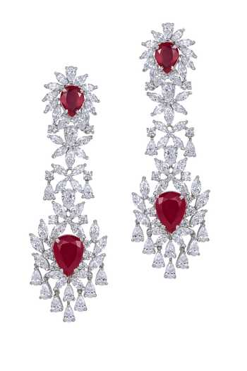 Buy Swarovski Embellished Earrings by DIOSA PARIS JEWELLERY at Aza Fashions