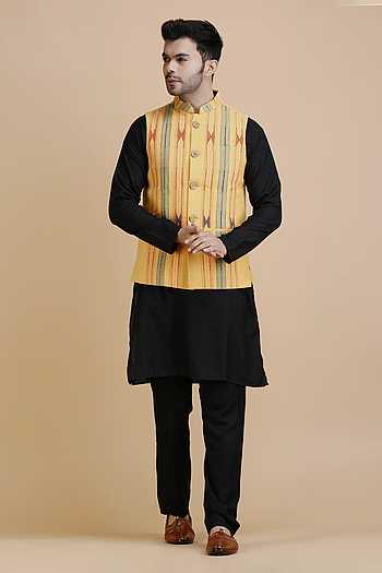 Buy Ashutosh Tribal Pattern Waistcoat by Dusala Shawls at Aza Fashions