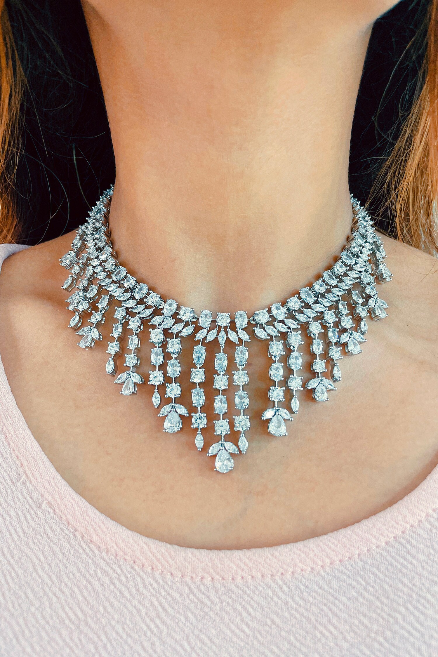 Buy Alexandra Fringe Choker by Prerto at Aza Fashions