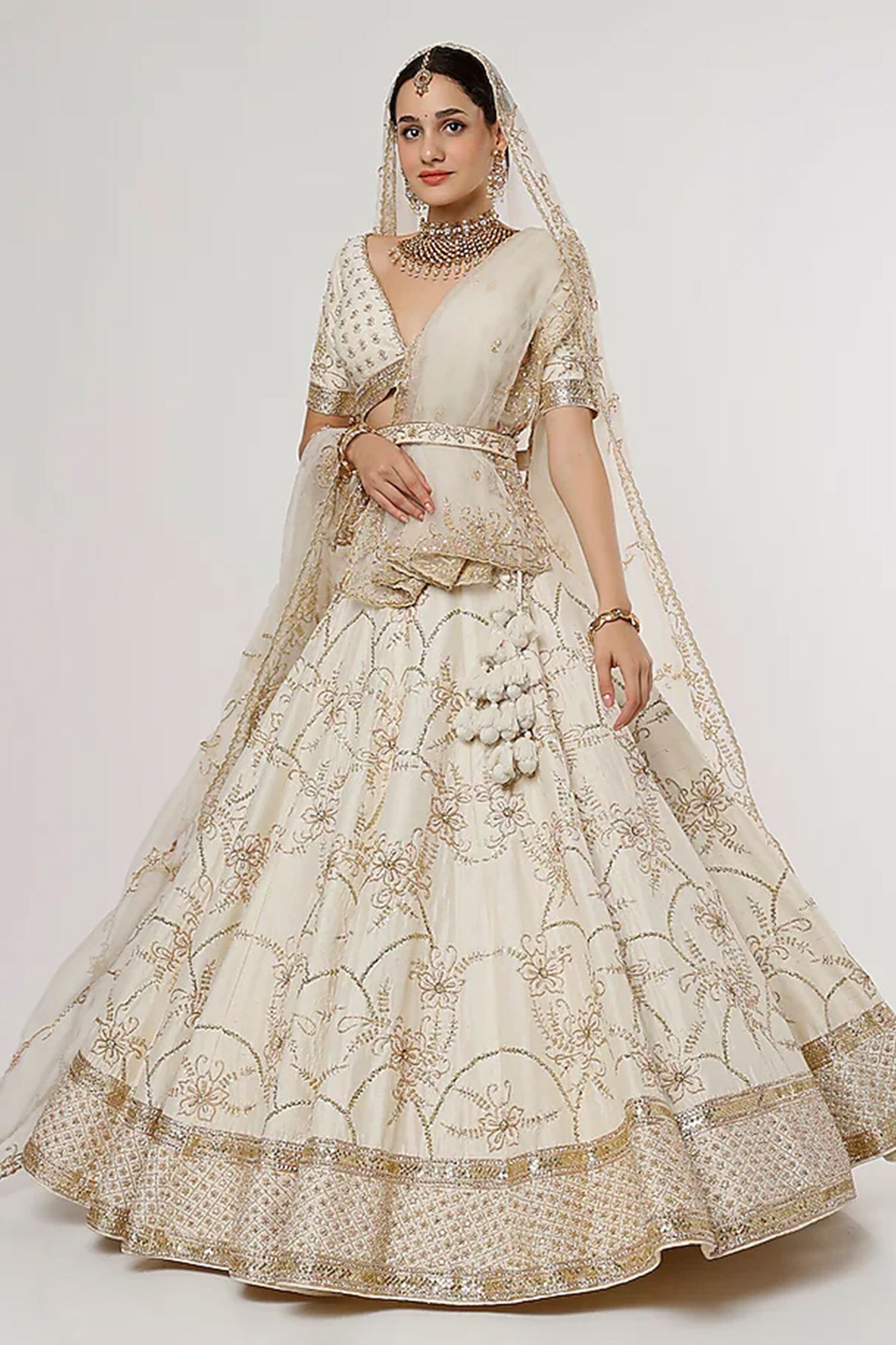 Buy Aari & Zari Embroidered Lehenga Set by Sanjana Thakur at Aza Fashions Buy Aari & Zari Embroidered Lehenga Set by Sanjana Thakur at Aza Fashions