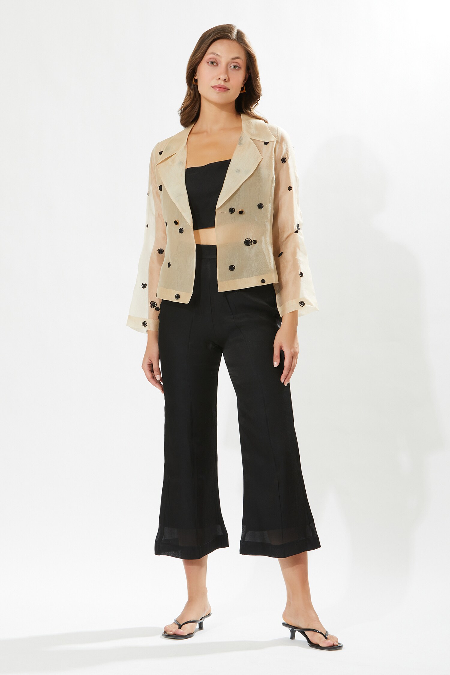 Buy Meadow Beige Madison Jacket With Inner Top Online | Aza Fashions