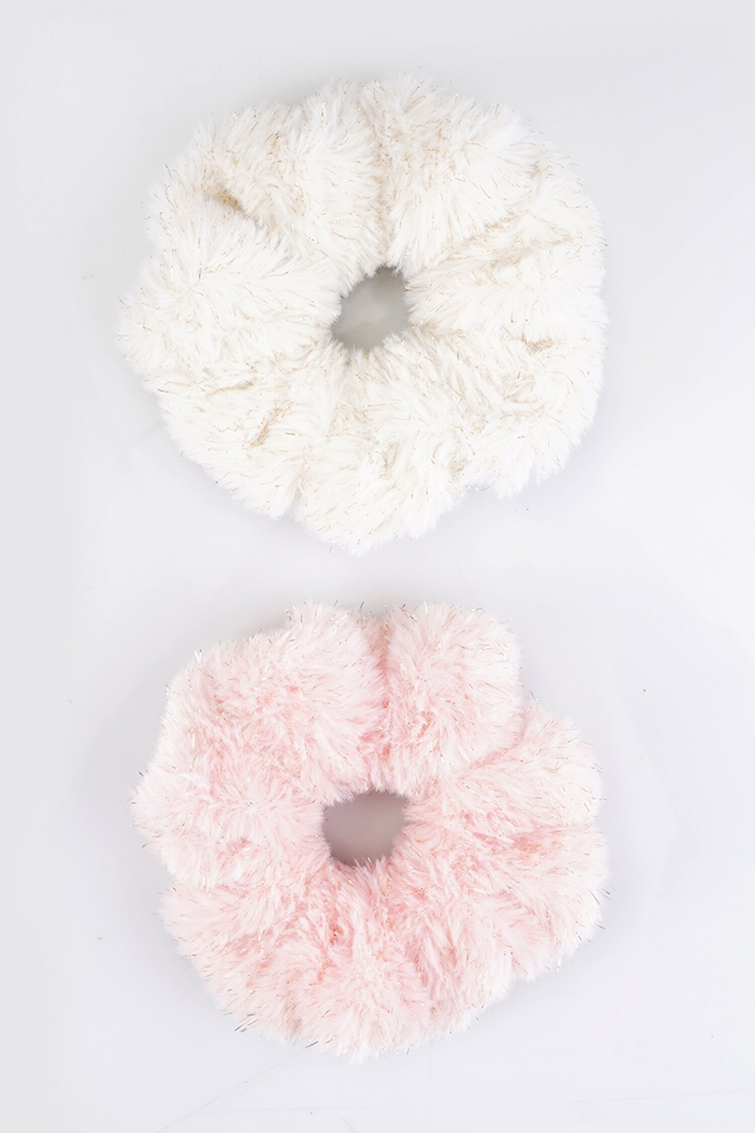 Buy White Fur Scrunchie - Set Of 2 For Girls by Choko Online at Aza ...
