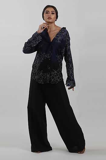 Buy Block Print Shirt by Krishna Mehta at Aza Fashions