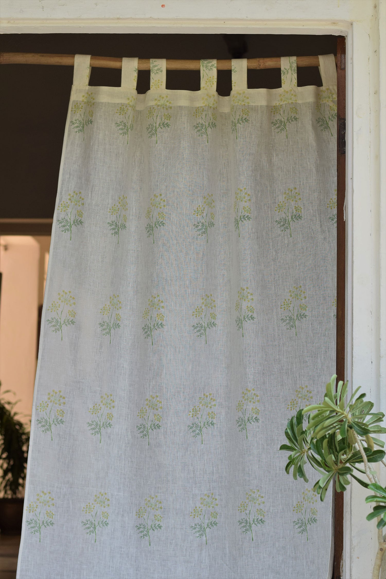 Buy Variyali Linen Curtain by Taru Jaipur at Aza Fashions