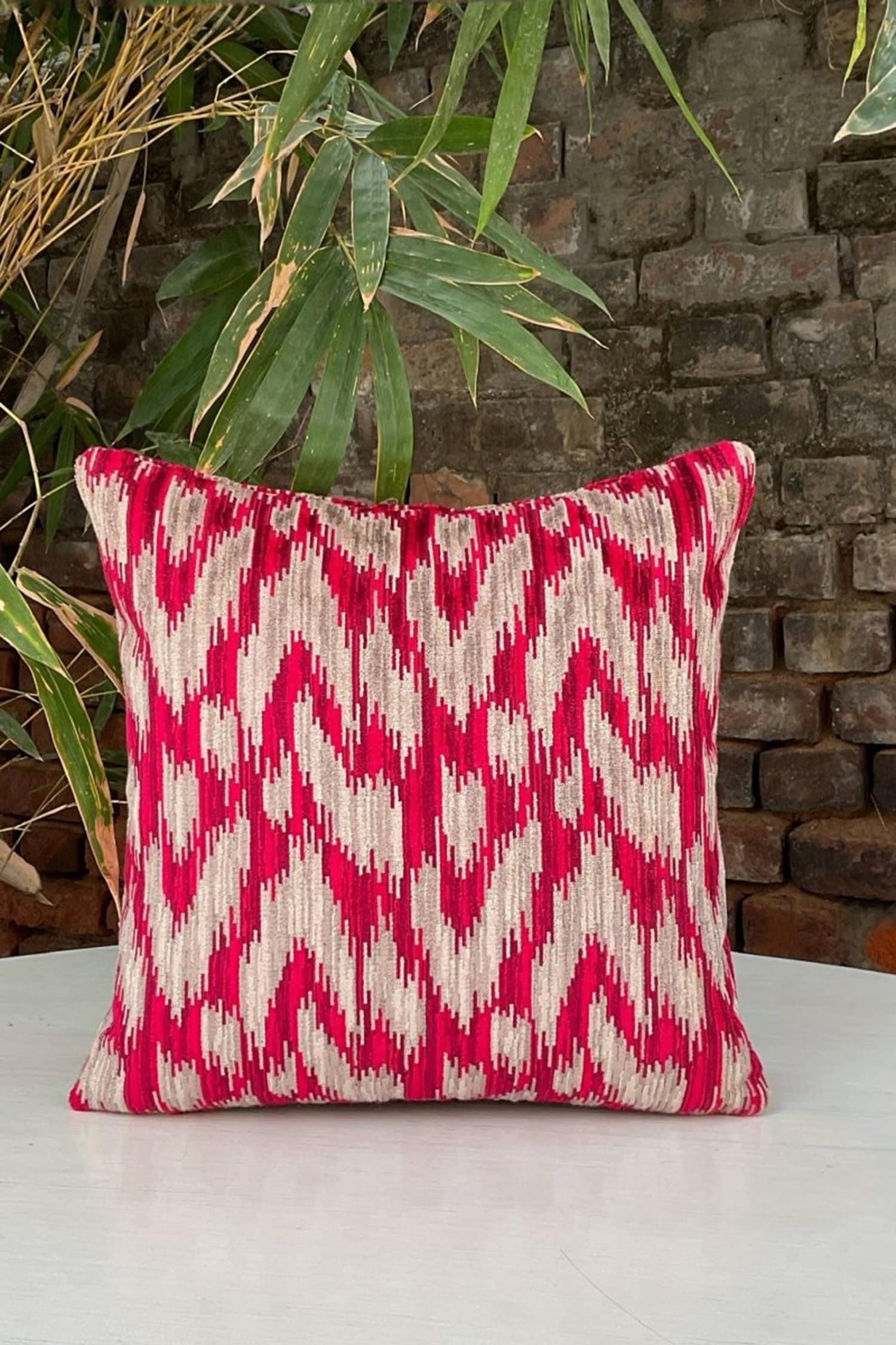 Buy Vitesse Rouge Chevron Cushion Cover by Studio Covers at Aza Fashions