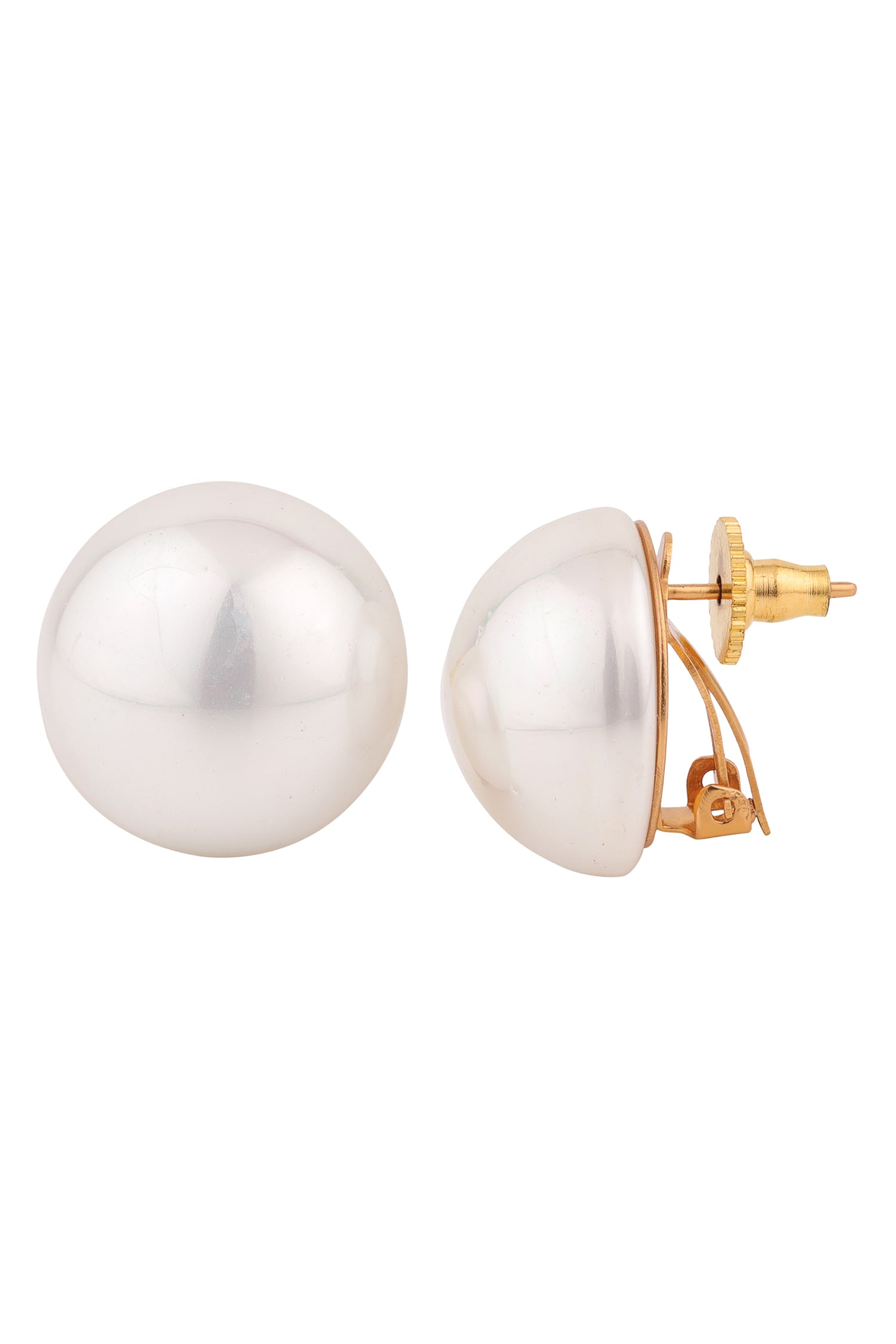 Buy White Pearl: Manufactured Embellished Studs by Anaash Online at Aza ...