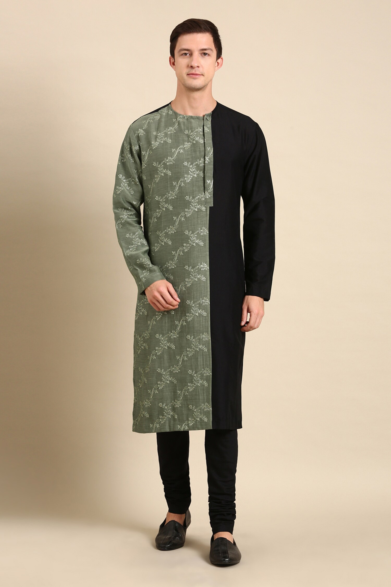 Buy Chanderi Silk Kurta Set by Mayank Modi - Men at Aza Fashions