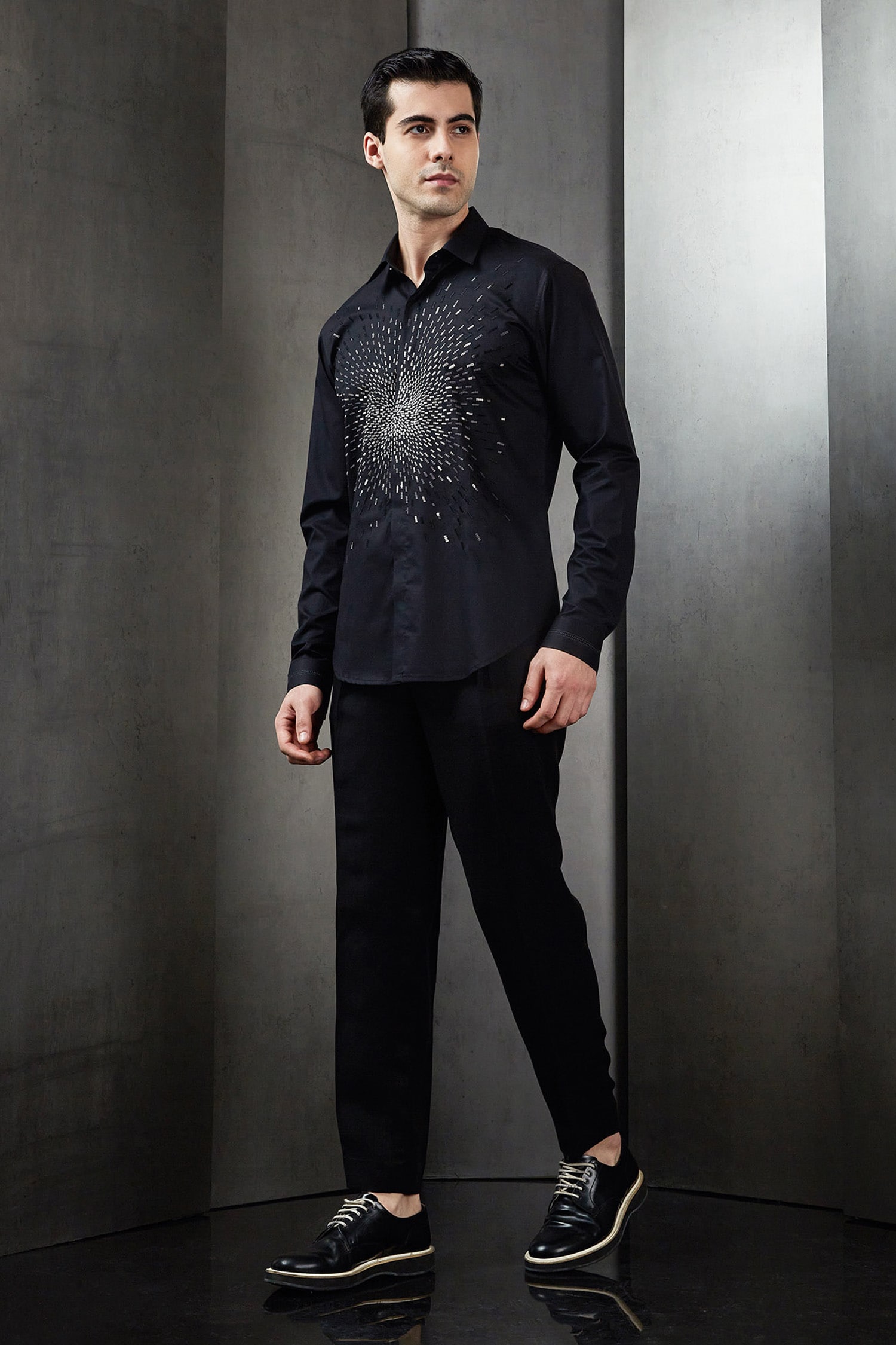 Buy Cotton Stardust Pattern Shirt by Rohit Gandhi + Rahul Khanna at Aza ...
