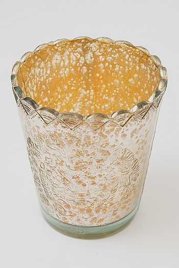 Buy Table Manners Scallop Textured Glass 2 Pcs Votives Set Online | Aza ...