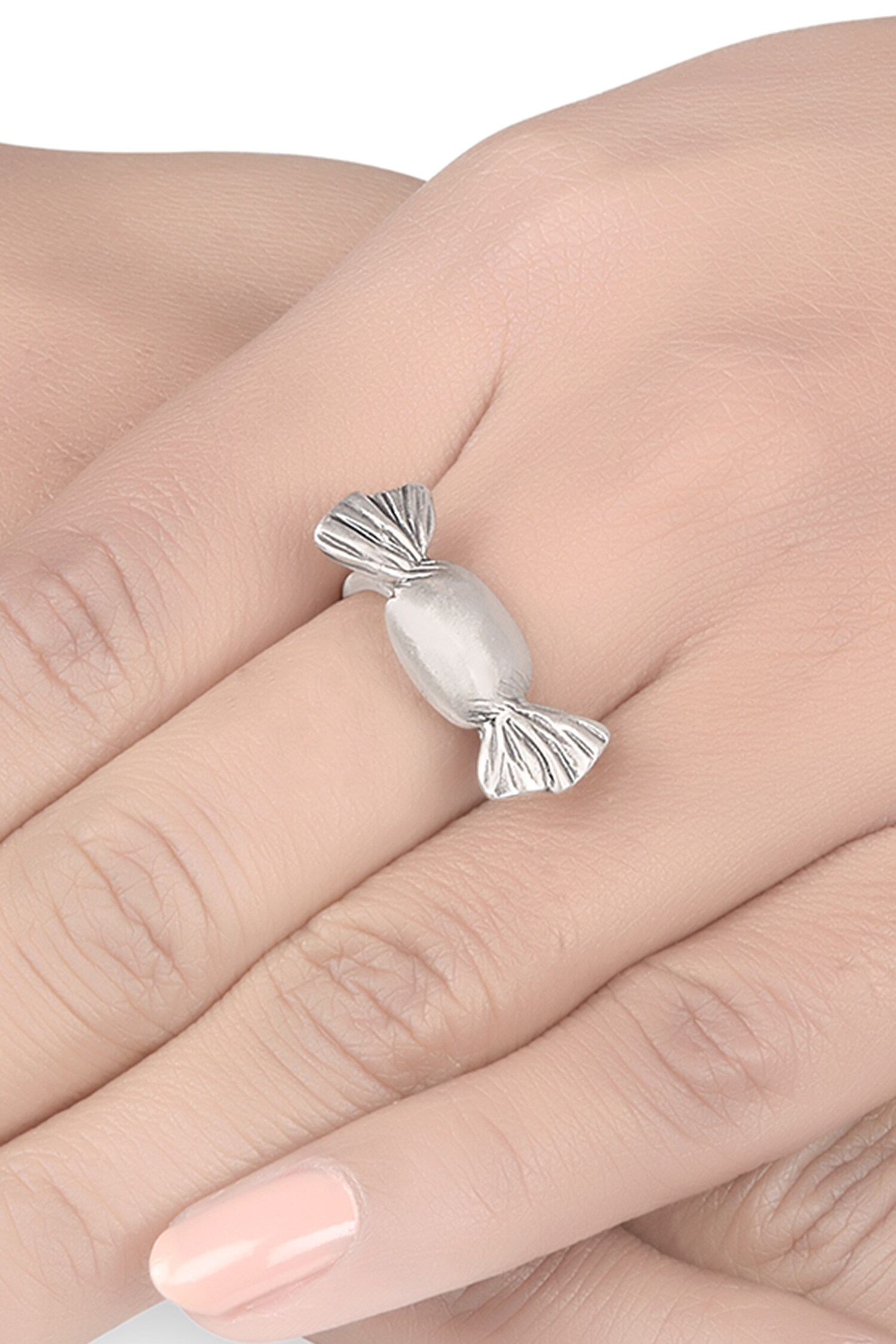 Buy Silver Plated Toffee Shaped Ring by Masaba Online at Aza Fashions.