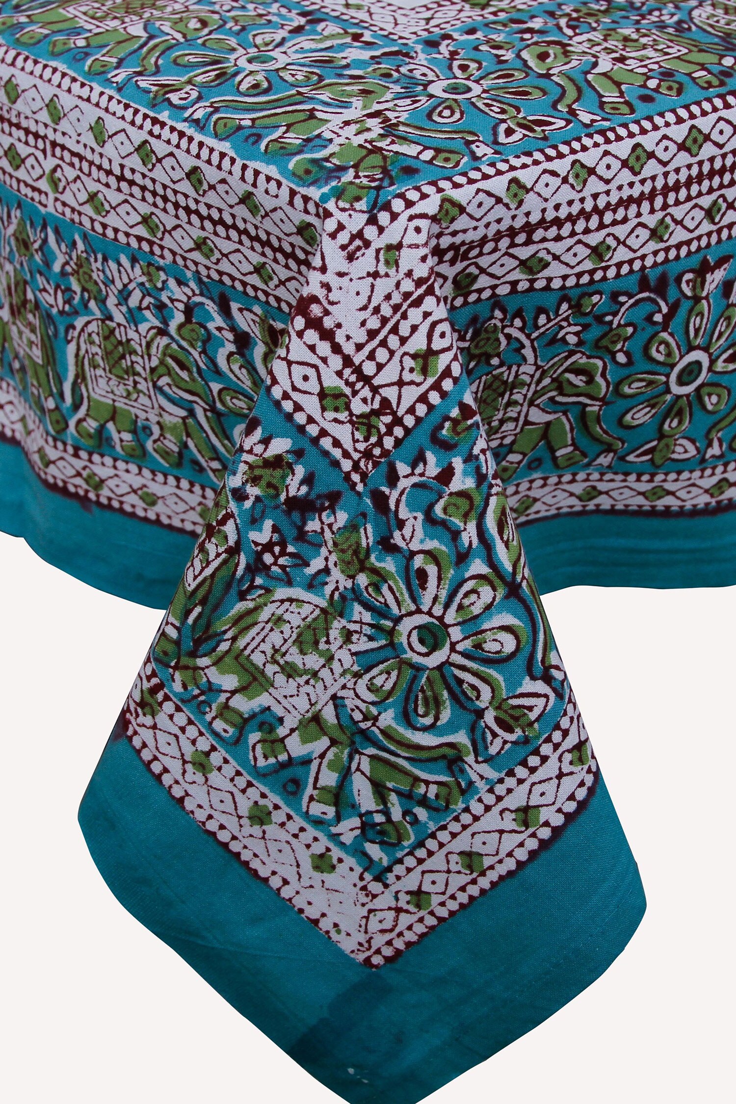 Buy CocoBee Hand Block Print Table Cloth Online | Aza Fashions