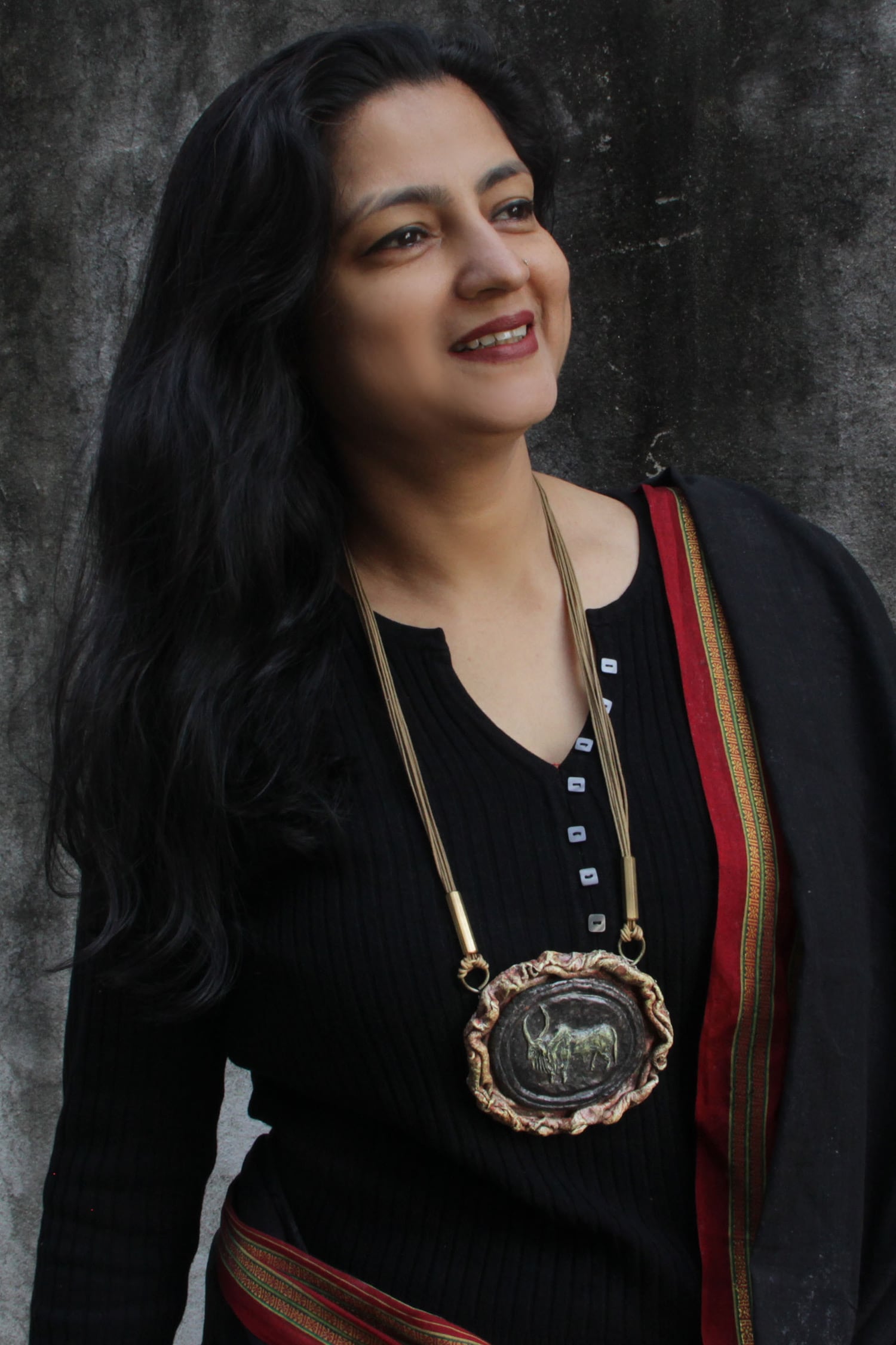 Buy ARANYA EARTHCRAFT Harappan Bull Seal Carved Pendant Necklace Online ...