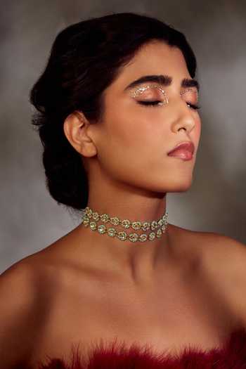 Buy Blue Stone Kundan Choker Necklace by Paisley Pop Online at Aza ...