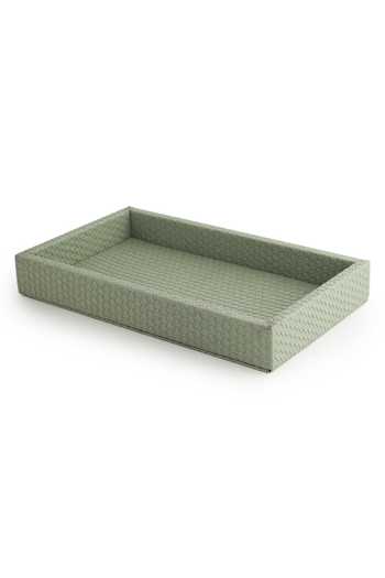 Buy NADORA Vegan Leather Interlaced Napkin Tray Online | Aza Fashions