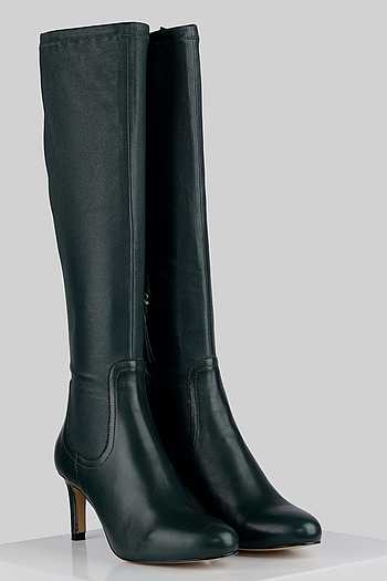 Buy OROH Green Genuine Leather Arona Long Leather Boots Online | Aza ...