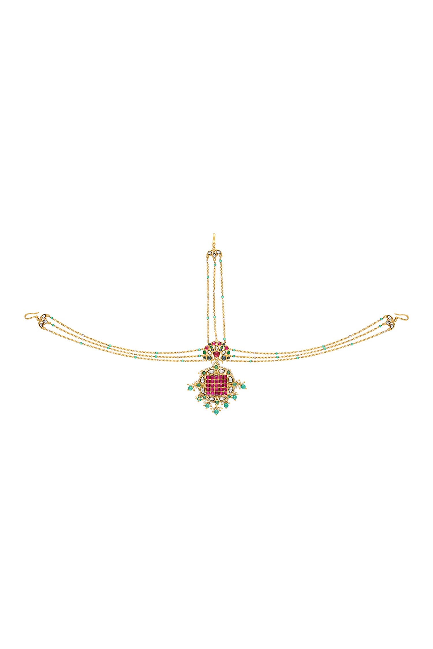 Buy Tribe Amrapali Meher Floral Stone Studded Mathapatti Online | Aza ...