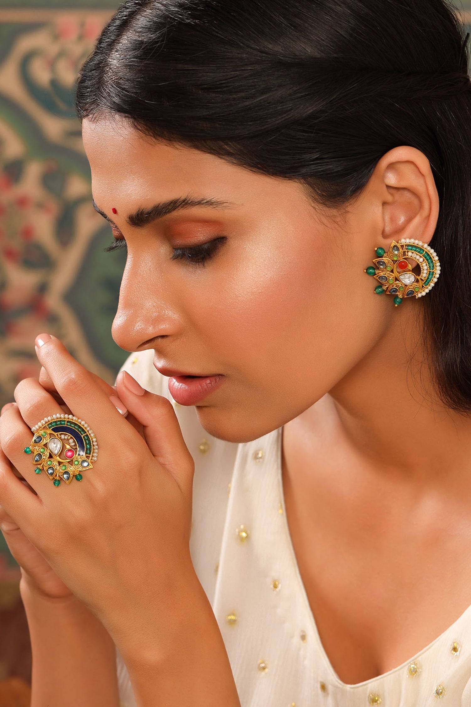 Buy Tribe Amrapali Mahira Embellished Studs Online | Aza Fashions