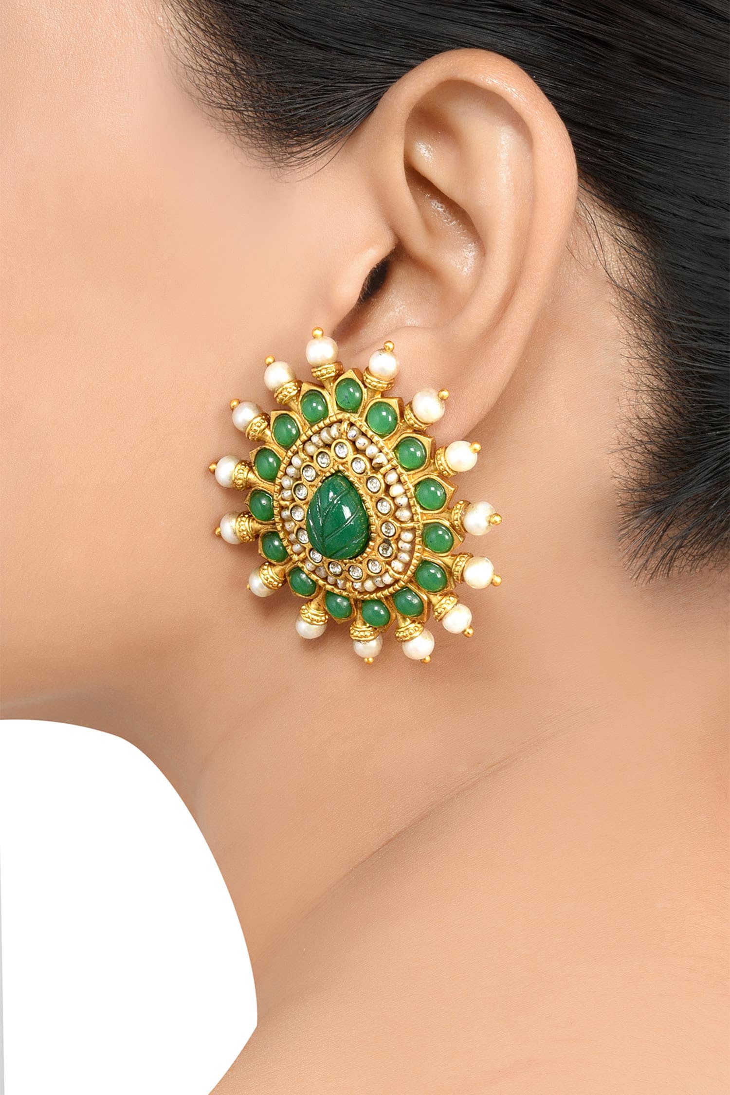 Buy Tribe Amrapali Sabaa Embellished Studs Online | Aza Fashions