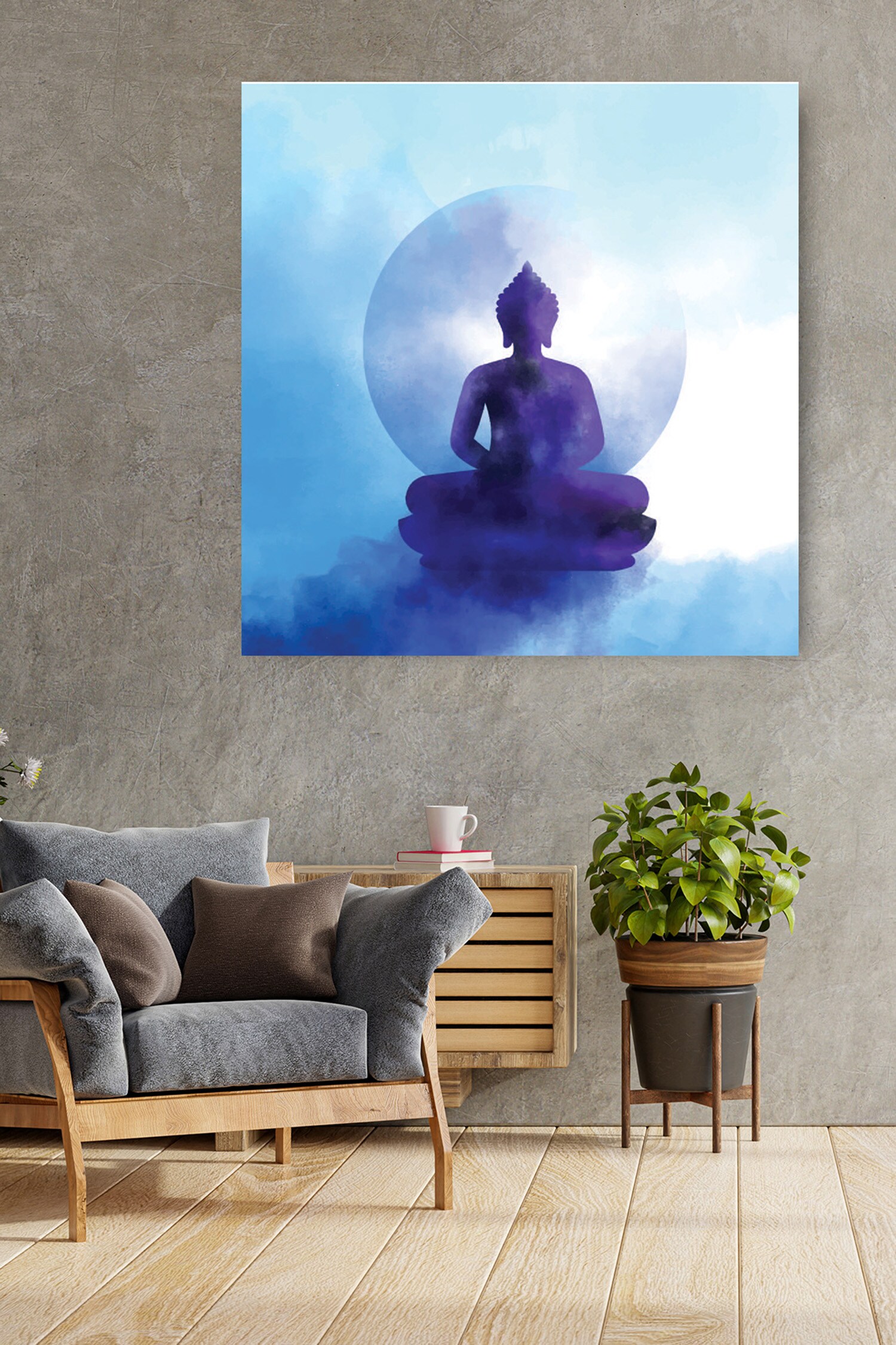 Krutik Enlightenment A Captivating Painting Of Buddha