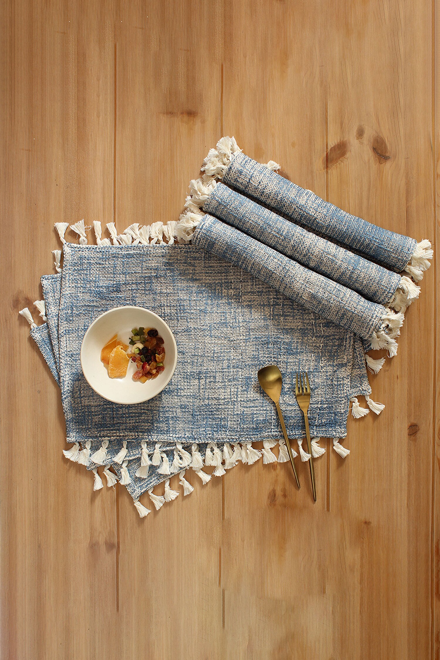 Buy House This Arabian Sea Checkered Pattern 6 Pcs Placemats Online ...