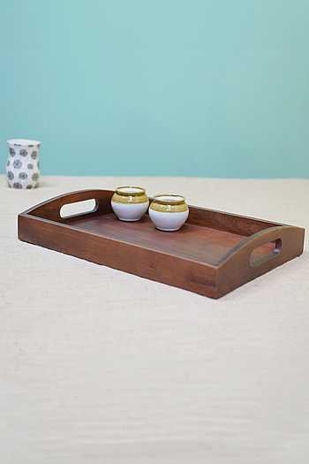 Brick Brown Brown Wood Classic Serving Tray