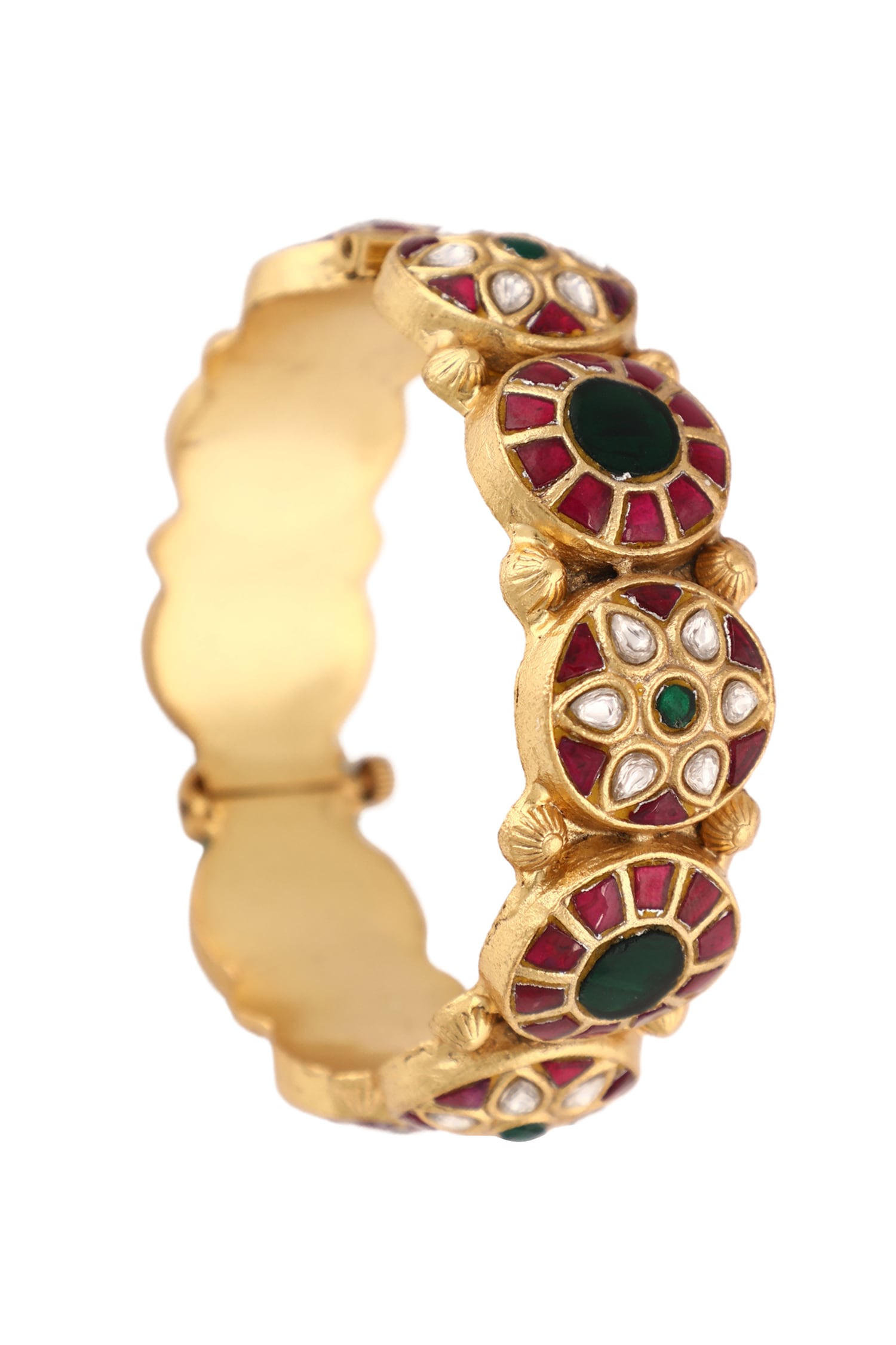 Buy Riana Jewellery Jadtar Stone Embellished Bangle Online | Aza Fashions