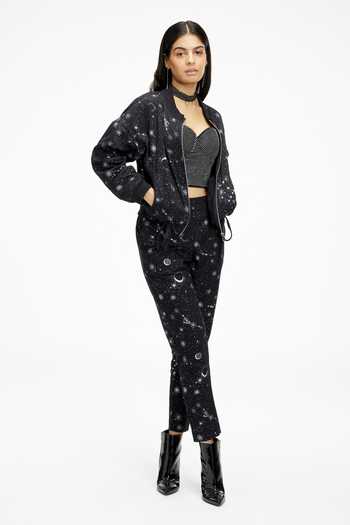 Buy Black 100% Organic Handloom Cotton Print Octan Astro Jacket For ...