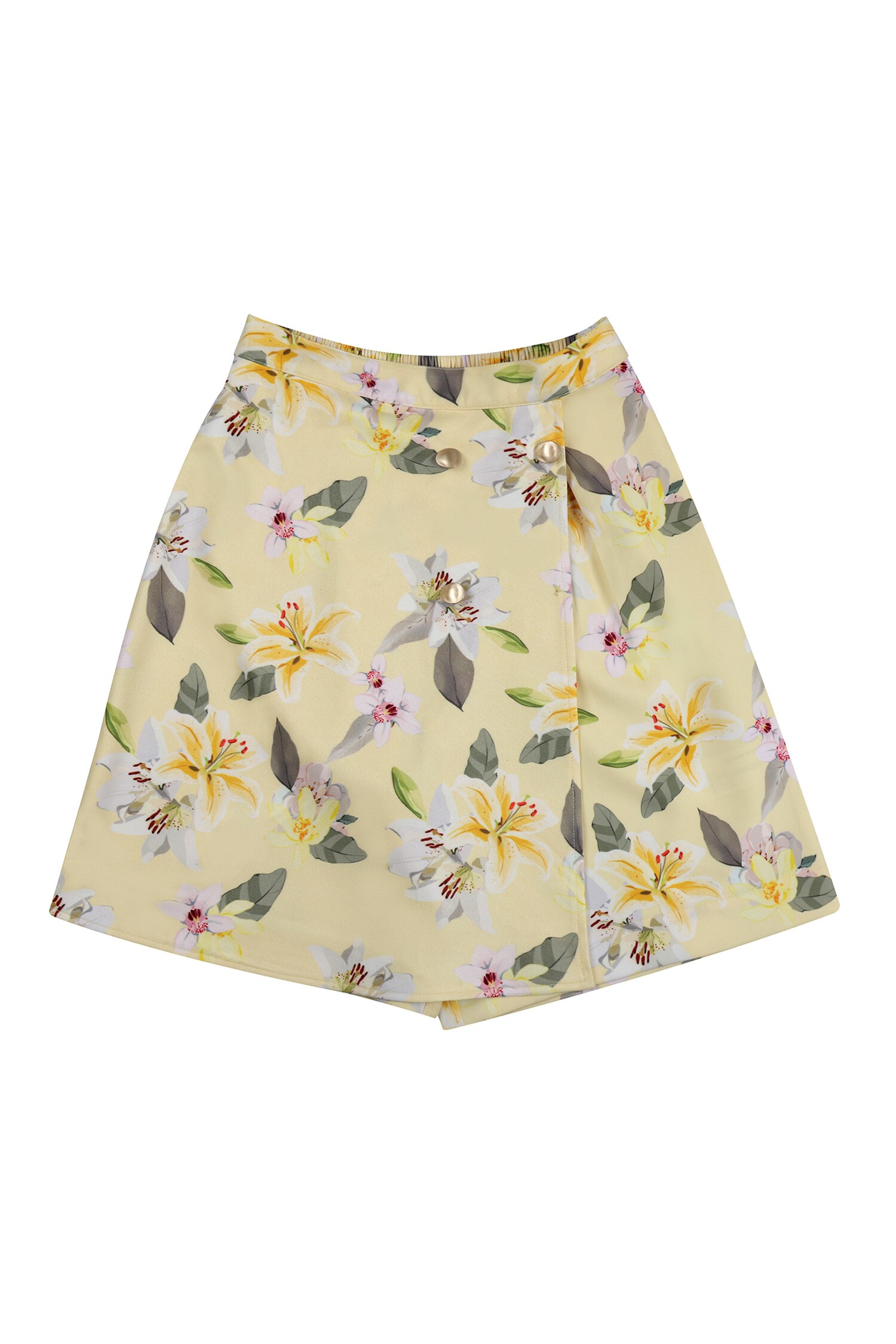 Buy Rang by Lespetits Yellow Floral Pattern Skort For Girls Online ...