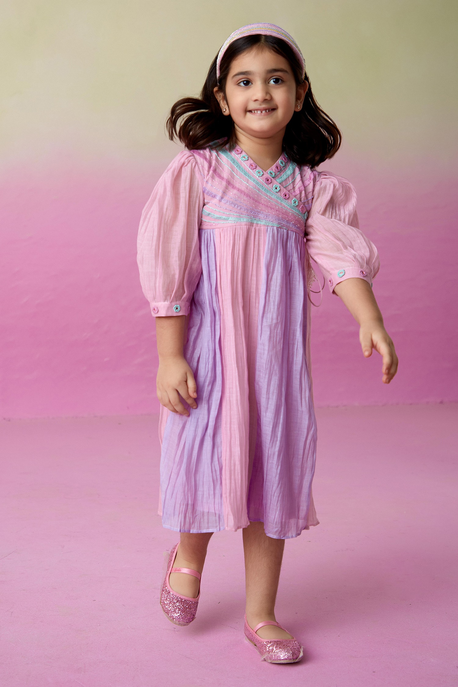 Buy Pink 40g Chanderi Hand Embroidered Thread Breezy Blossom Dress For ... Buy Pink 40g Chanderi Hand Embroidered Thread Breezy Blossom Dress For ...