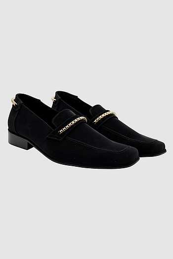 Buy Black Peter Chain Embellished Shoes For Men by PAKO Online at Aza ...