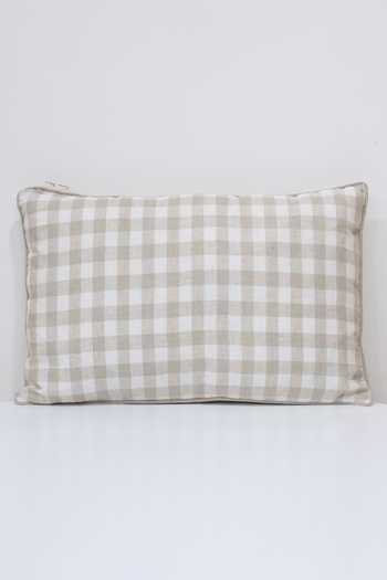 Buy Linen Bloom Linen Checkered Pattern Cushion Cover Online | Aza Fashions