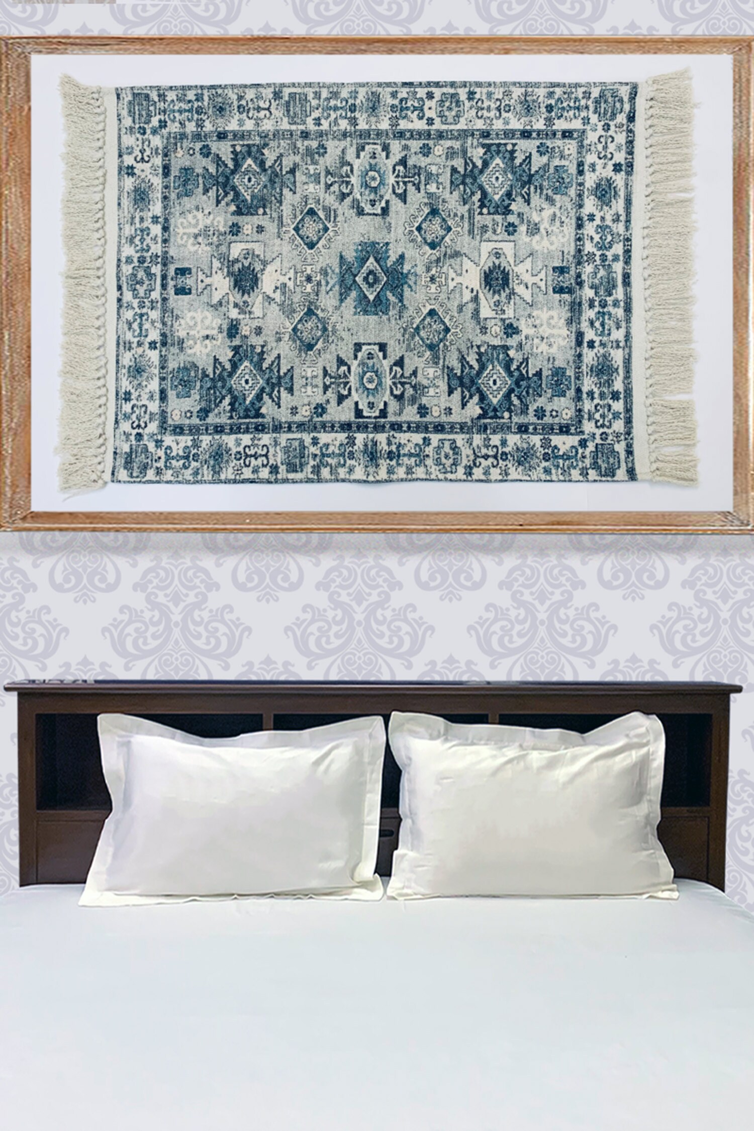 Buy Design Gaatha Distress Geometric Print Unframed Rug Wall Art Online ...