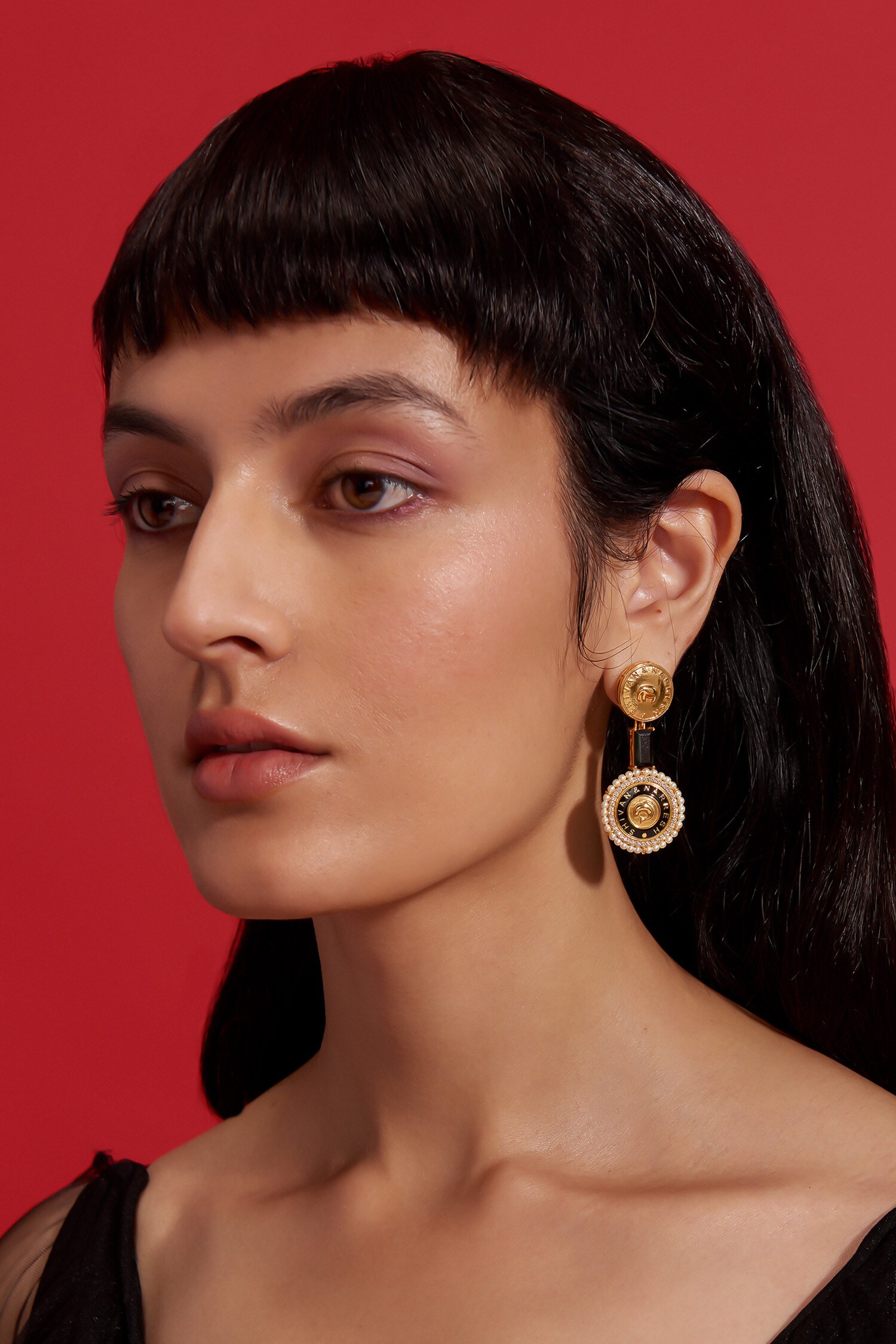 Buy Aulerth X Shivan and Narresh Numisma Duo Stone Embellished Earrings ...
