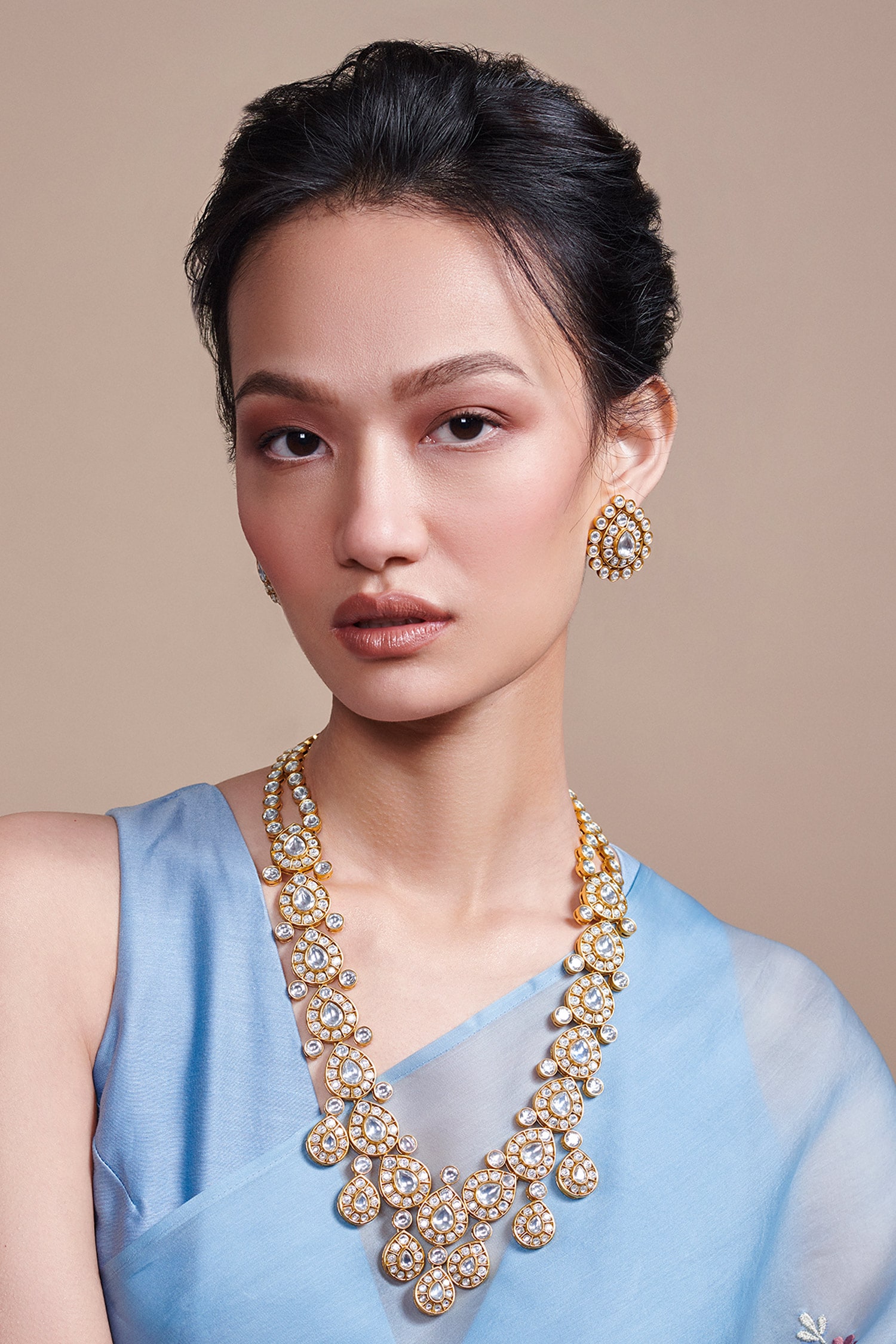 Buy Aulerth X Suneet Varma Luna Stone Embellished Long Necklace Online ...