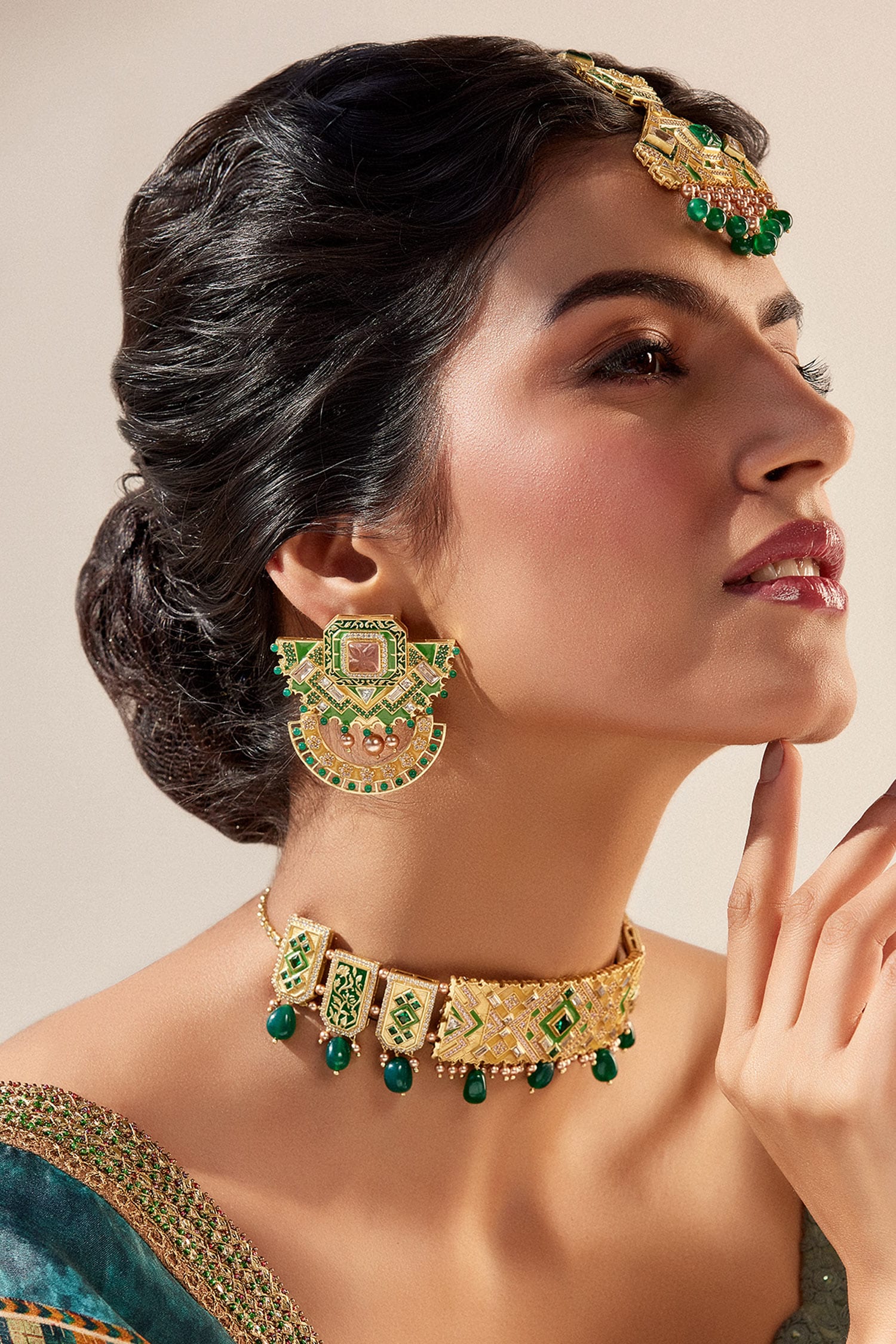 Buy Aulerth X JJ Valaya Rumeli Majestic Statement Earring Online | Aza Fashions