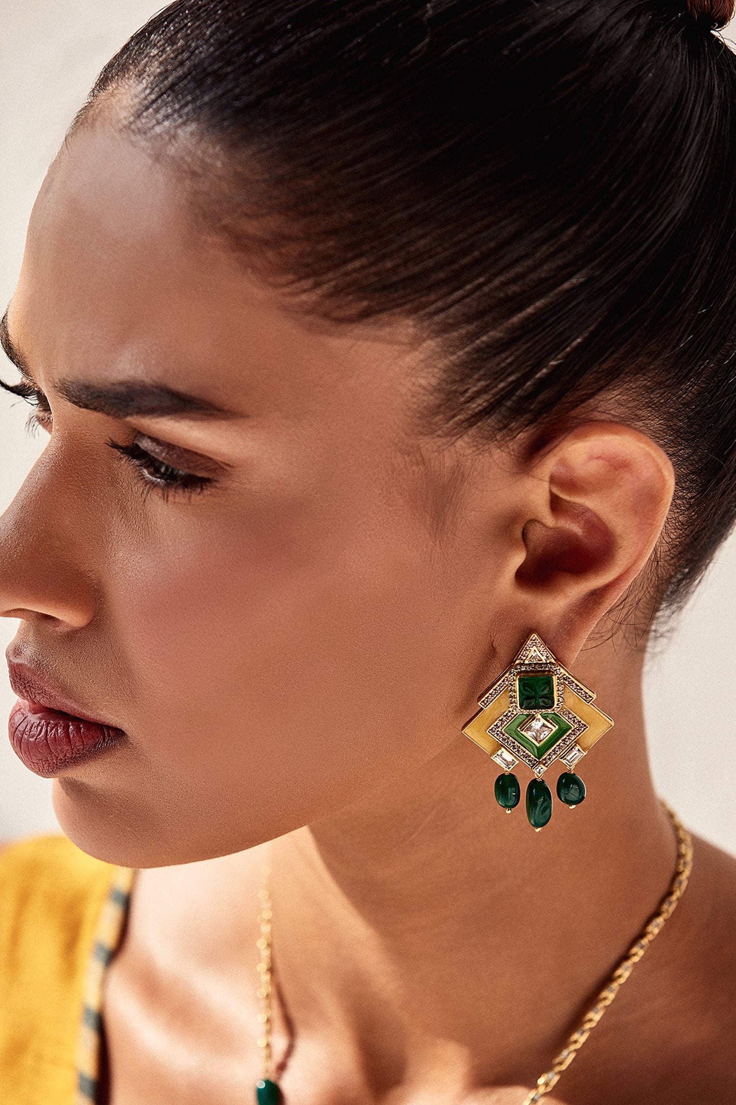 Buy Aulerth X JJ Valaya Rumeli Angular Earrings Online | Aza Fashions