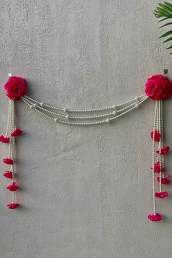 Mason Home Carnation Pearl Embellished Toran