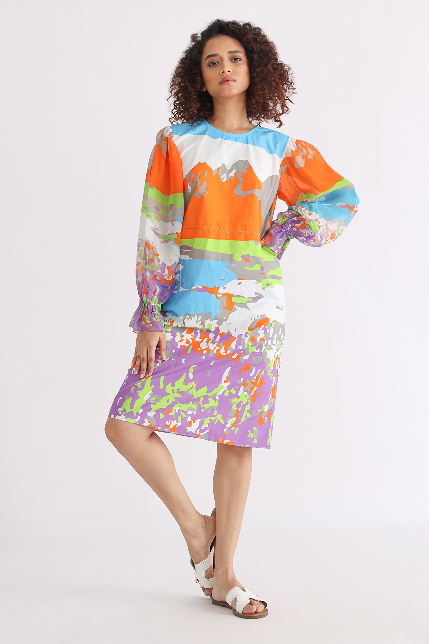 Buy Studio Moda India Multi Color Cotton + Organza The Archer Norse Day ...