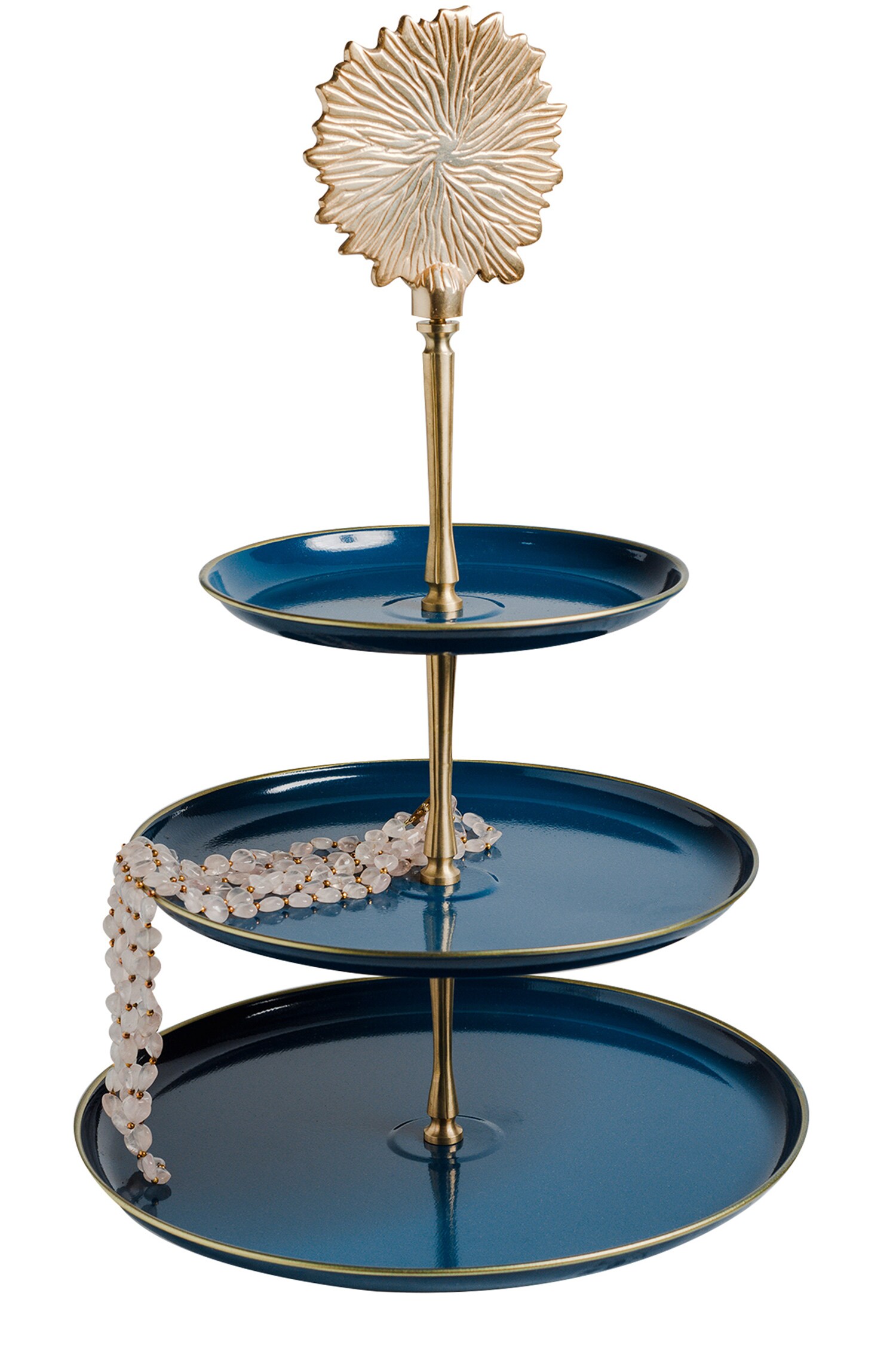 Living With Elan Dhoora Carved Three Tier Cake Stand