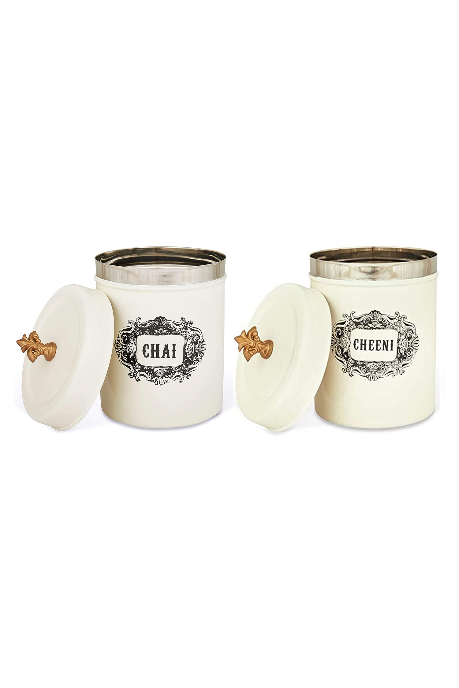 Living With Elan Cheeni And Chai Canisters - 2 Pcs