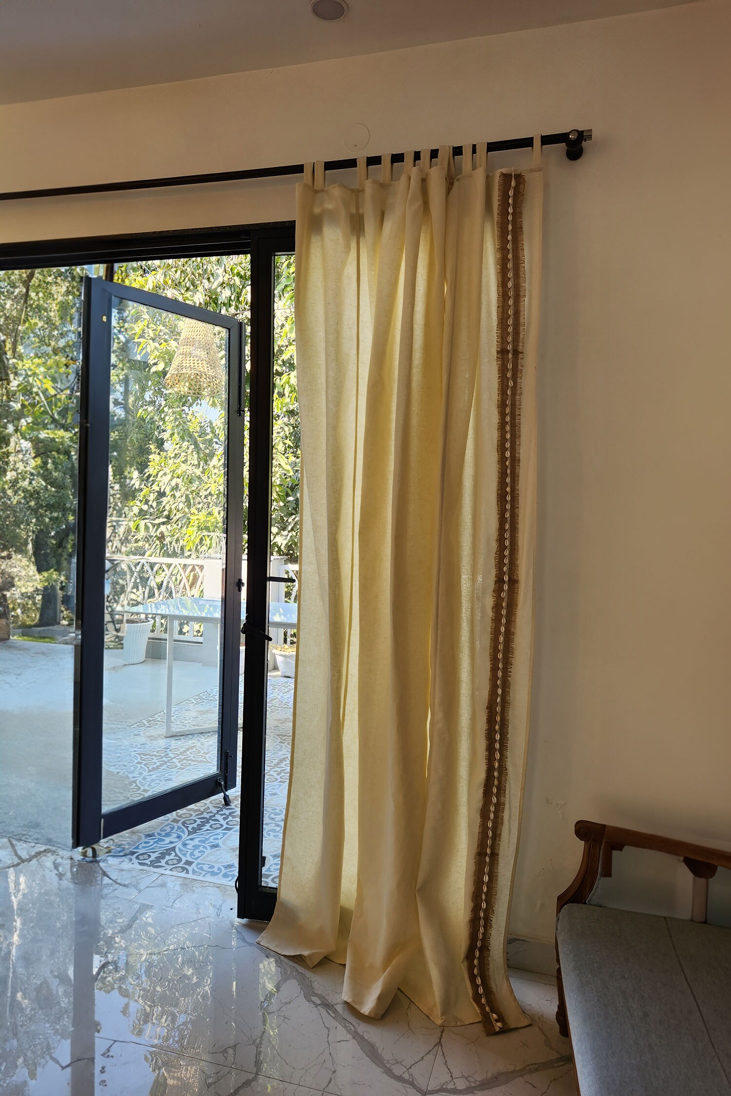 Buy Throwpillow Malibu Cowrie Shell Curtains - Set Of 2 Online | Aza ...