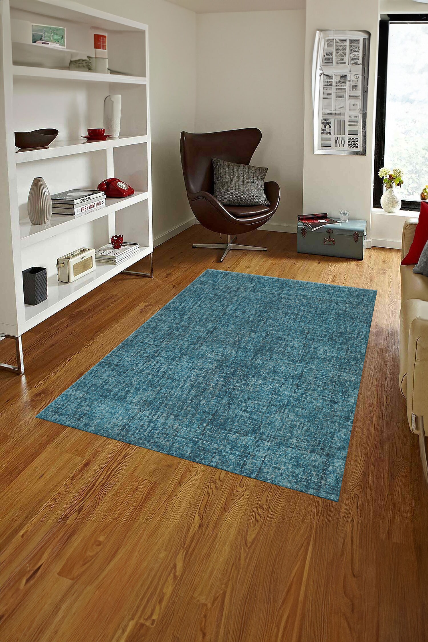 Buy Blue 100% Wool Hand Tufted Square Shaped Rug by Kaleen India Online ...