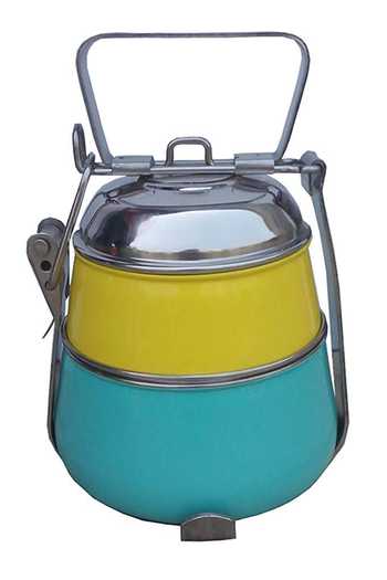 Living With Elan Color Block 2 Compartment Tiffin Box
