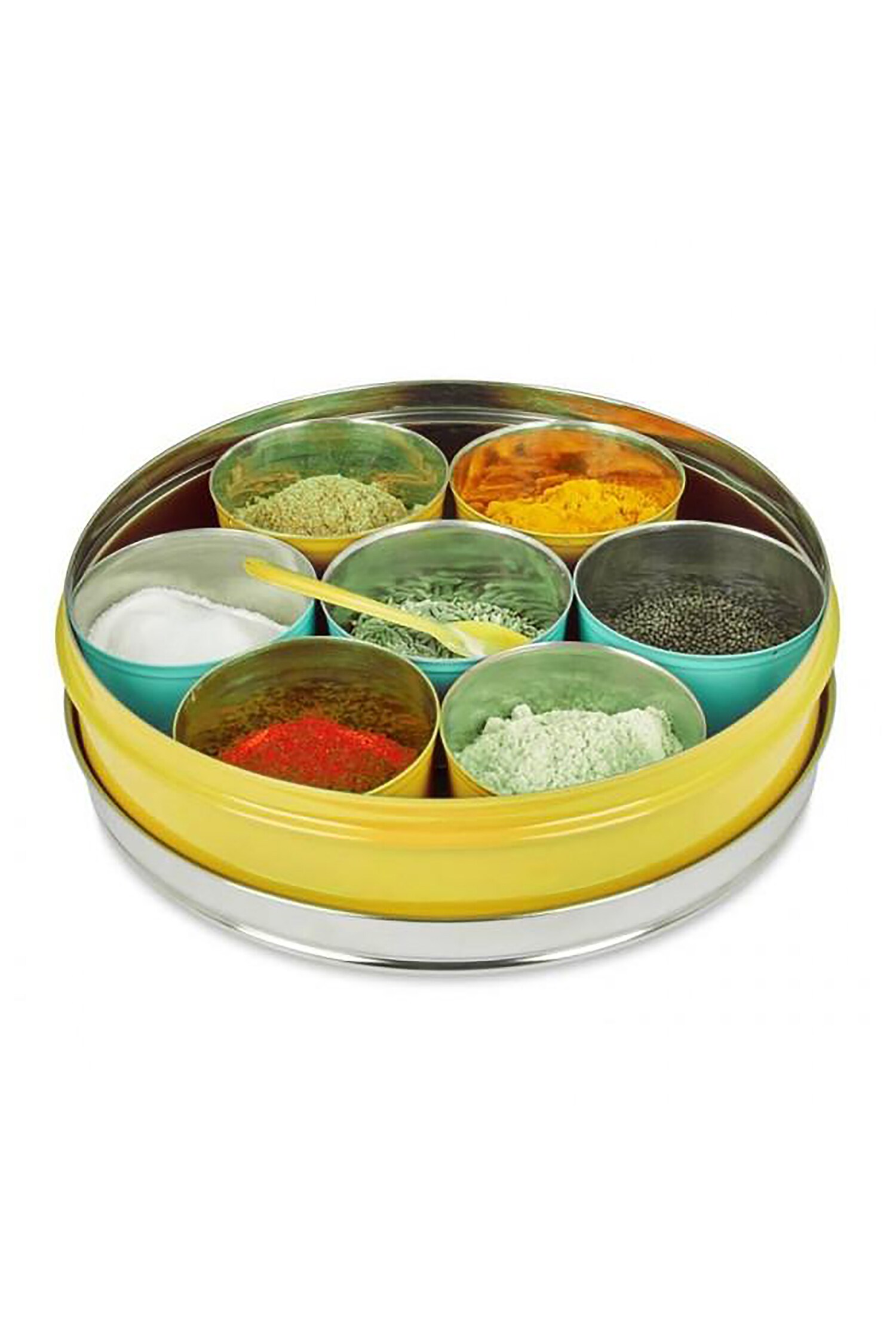 Living With Elan Plain Round Shaped Spice Box