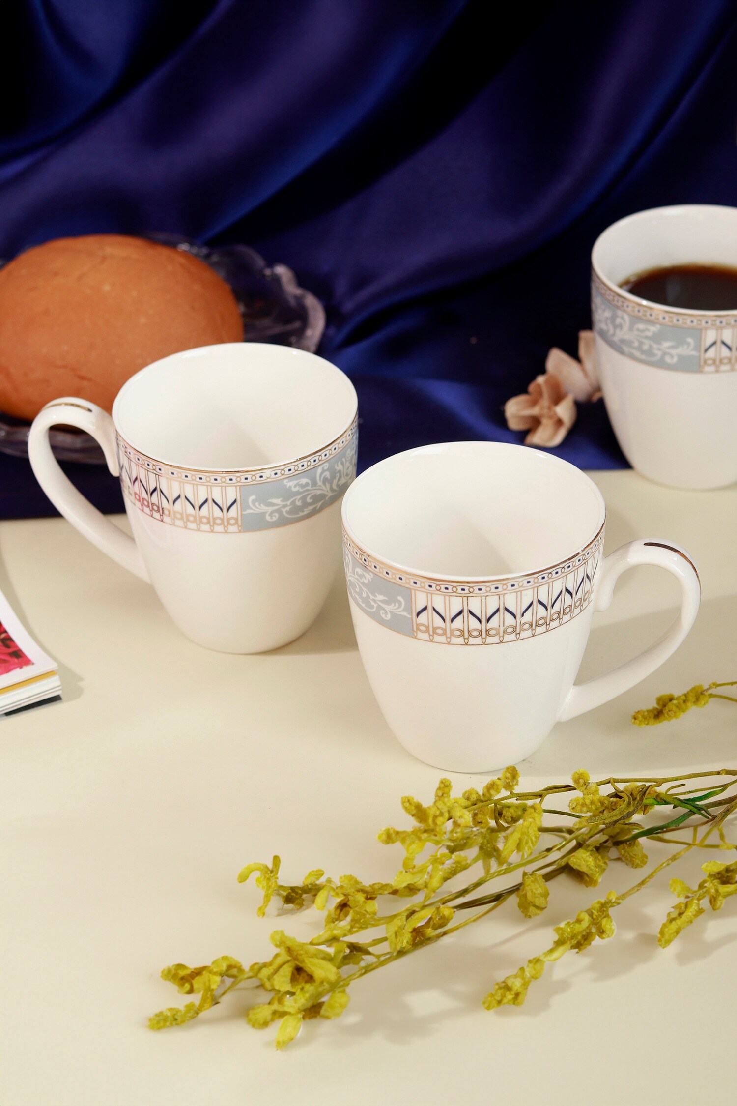 Vigneto Symmetric Lines Mug Set - 6 Pcs