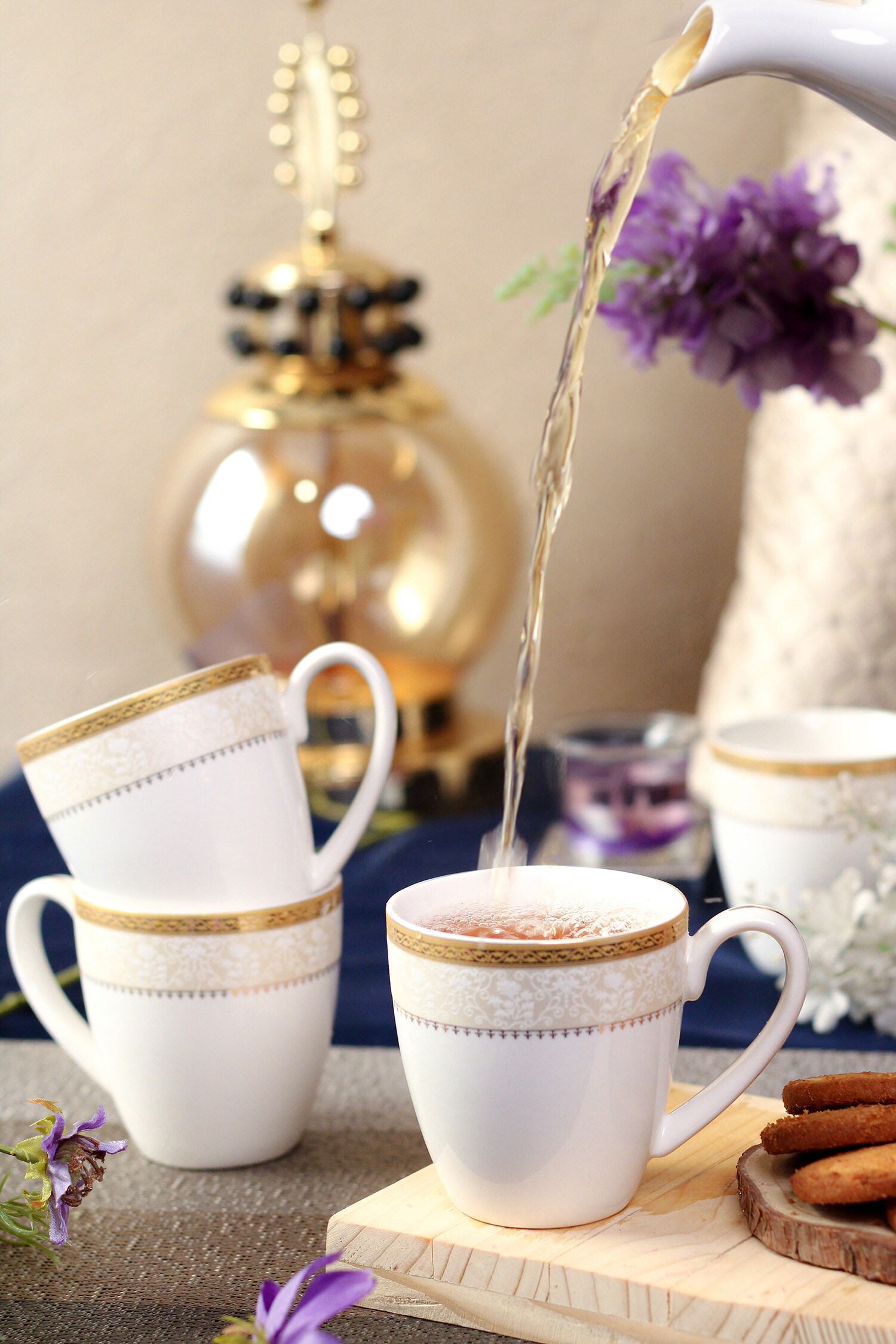 Vigneto Creme Mug Set - 6 Pcs